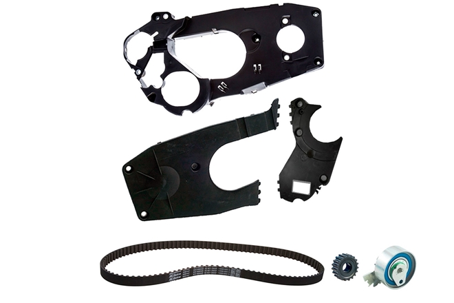 Kit de tensionador, correia dentada com capa e engrenagem 60.000 km ...