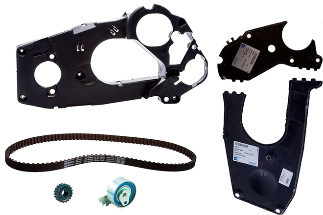 Kit de tensionador, correia dentada com capas e engrenagem 60.000 km ...