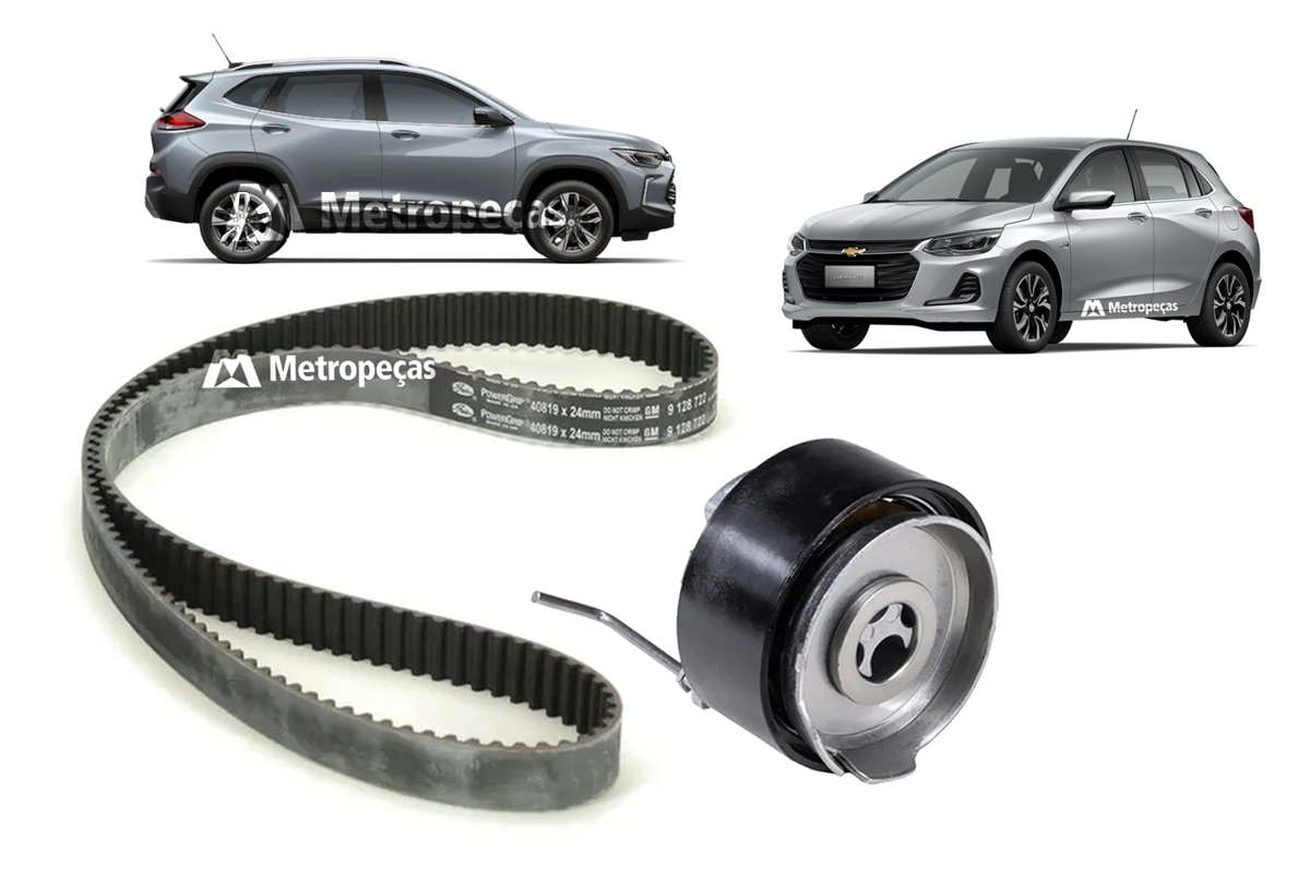 Kit Correia Dentada e Tensionador - Onix Plus / Novo Onix / Novo ...
